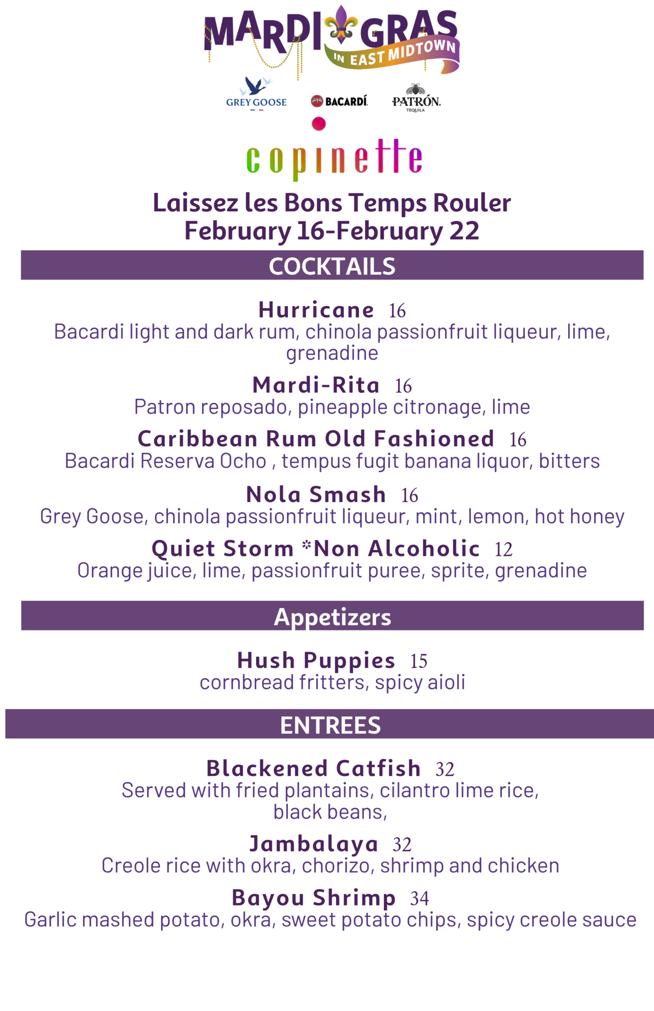 Mardi Gras at Copinette - Copinette Restaurant & Bar NYC